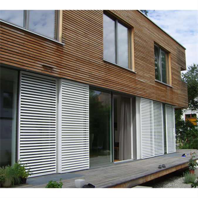 BIM objects - Free download! Manual Sliding Shutter symmetric, double ...