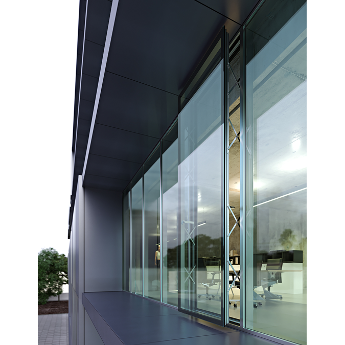 BIM objects - Free download! Ponzio WS50 PG Curtain Wall | BIMobject