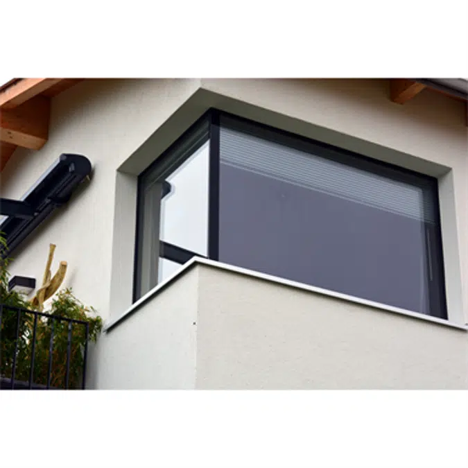 BIM objects - Free download! Wooden-aluminium window with 1 leaf and ...