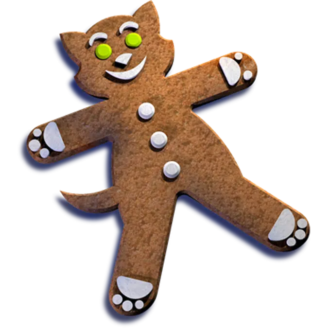 BIM objects - Free download! Gingerbread Cat | BIMobject