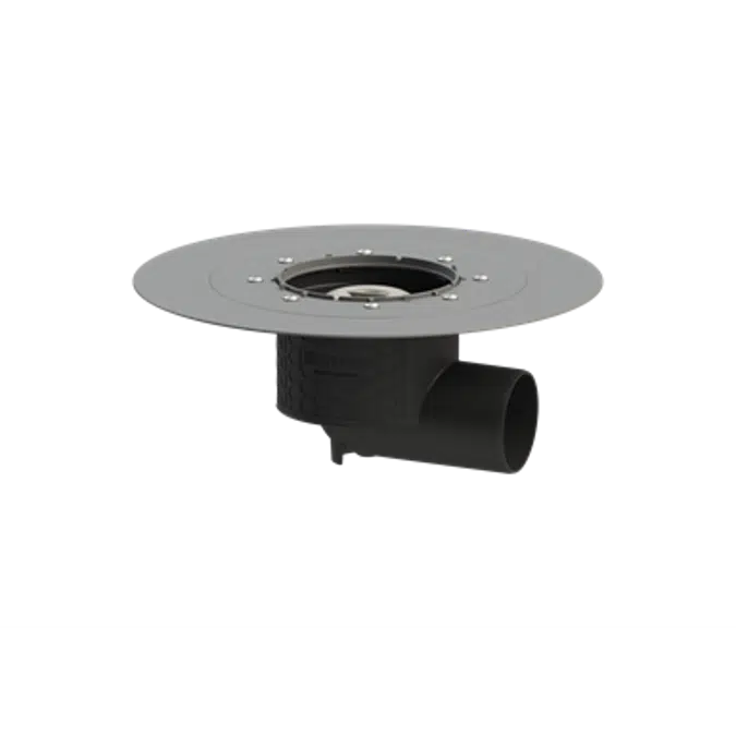BIM objects - Free download! KESSEL-Ecoguss drain body glued flange, DN ...