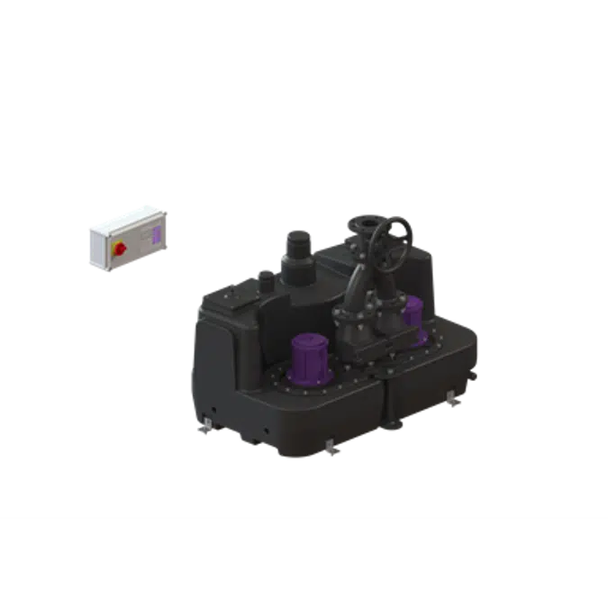 BIM objects - Free download! KESSEL-Twin lifting station 11067 Aqualift ...