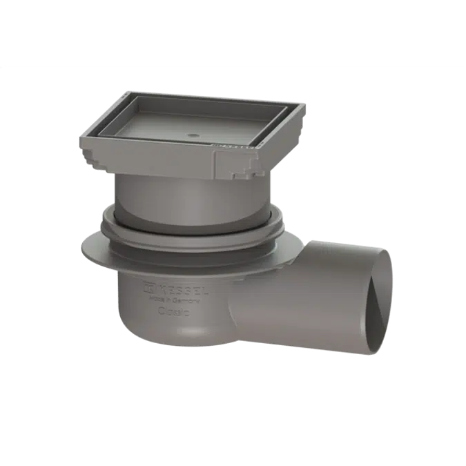 BIM objects - Free download! KESSEL-Bathroom drain Classic 40170.66 Ø75 ...