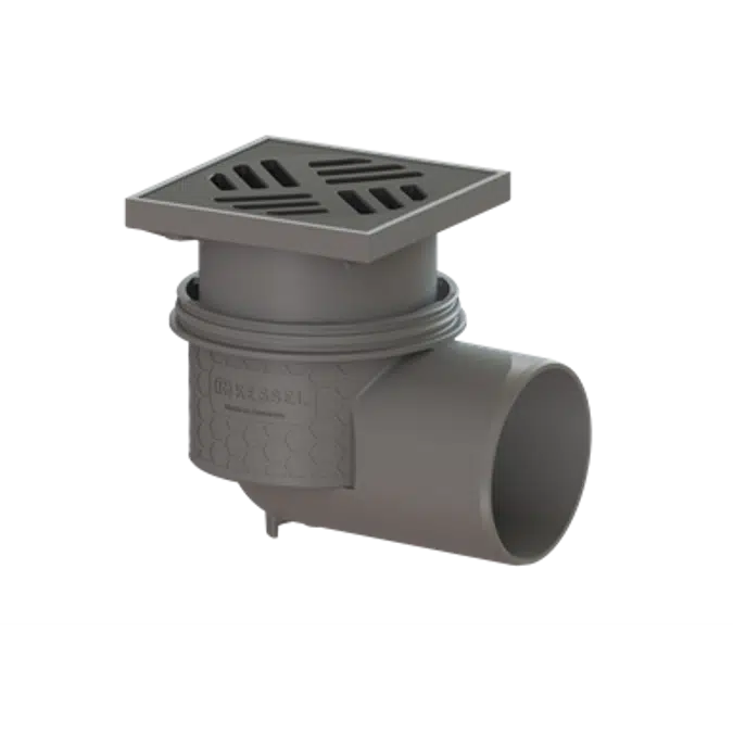 BIM objects - Free download! KESSEL-Basement drain 34101 without odor ...