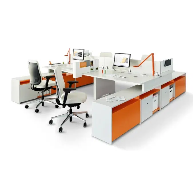BIM objects - Free download! FrameOne Office Bench & Workstation ...