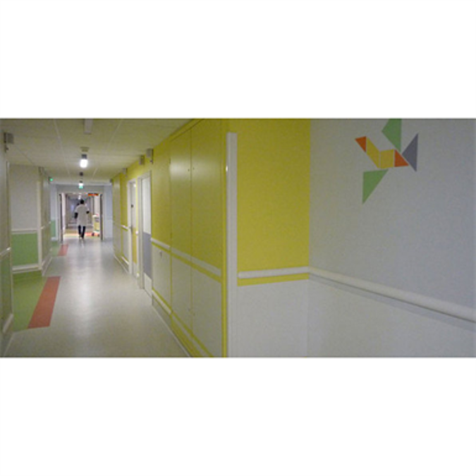 BIM objects - Free download! IMPACT - Wall protection rail height 60 mm ...