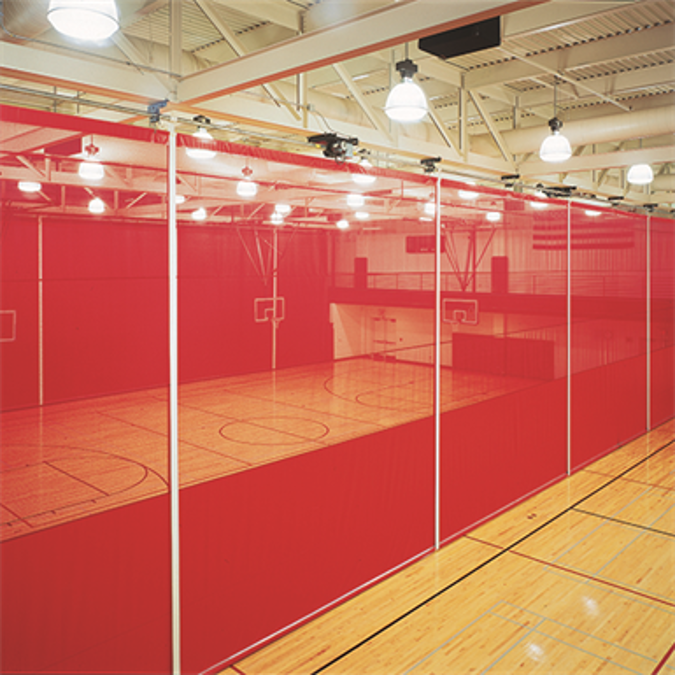BIM objects - Free download! Roll-Up Gym Divider | BIMobject