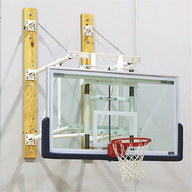 BIM objects - Free download! DGW-E Wall-Mounted Side-Folding Basketball ...