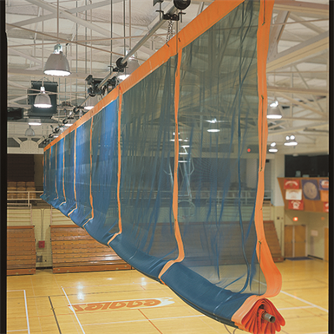 BIM objects - Free download! Fold-Up Gym Divider | BIMobject