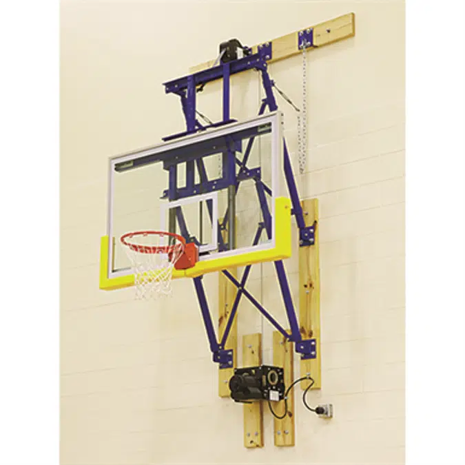 BIM objects - Free download! DUW Wall-Mounted Up-Folding Basketball ...