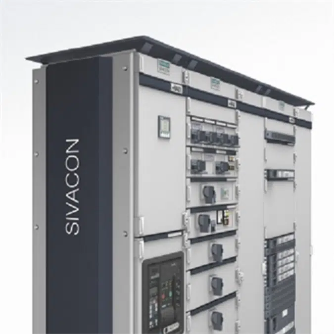 BIM objects - Free download! SIVACON S8 LV switchboard - Double front ...