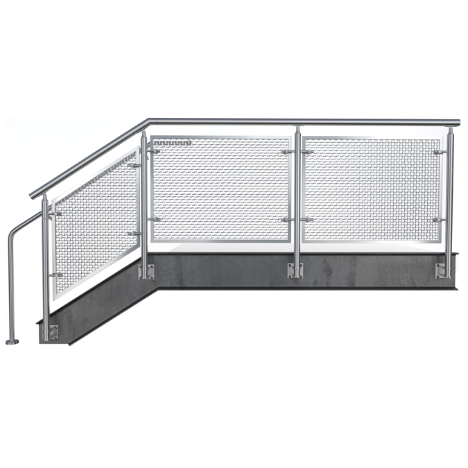 BIM objects - Free download! CIRCA Stainless Steel Wire Mesh Railing ...