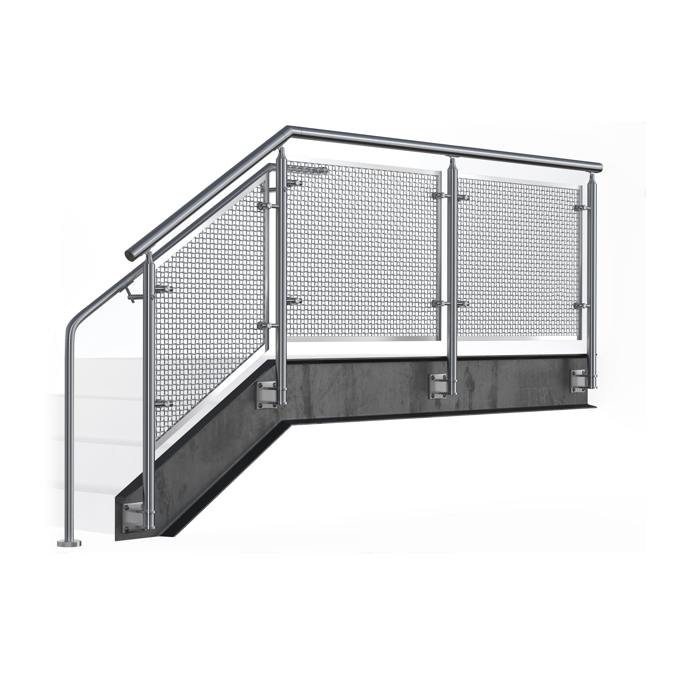 BIM objects - Free download! CIRCA Stainless Steel Wire Mesh Railing ...