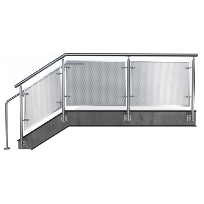 BIM objects - Free download! CIRCA Stainless Steel Perf Metal Railing ...