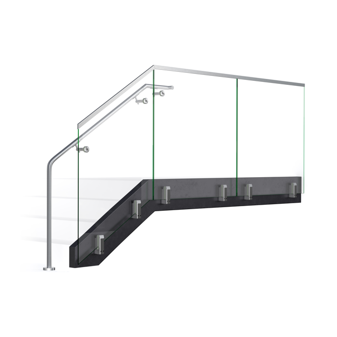 BIM objects - Free download! VISIO Glass Railing System | BIMobject