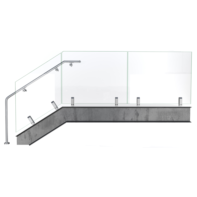 BIM objects - Free download! VISIO Glass Railing System | BIMobject