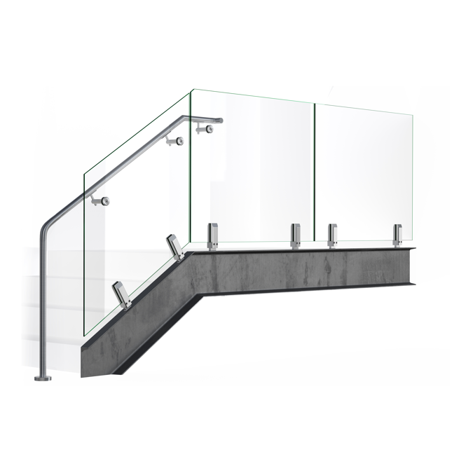 BIM objects - Free download! VISIO Glass Railing System | BIMobject