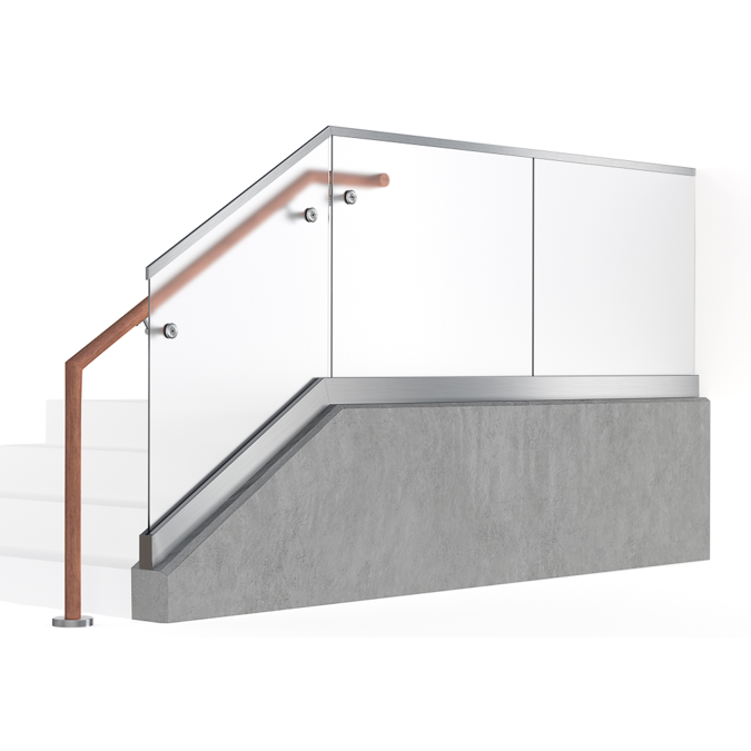BIM objects - Free download! SHOE Glass Railing System | BIMobject