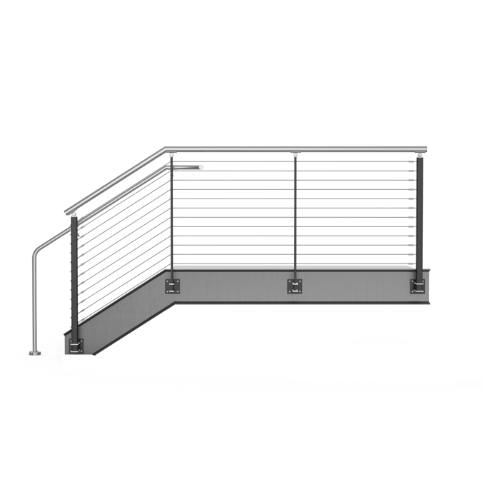 BIM objects - Free download! BEACON Stainless Steel Cable Railing ...