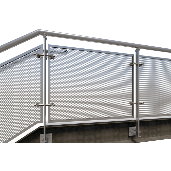 Objetos BIM - ¡Descarga gratis! BEACON Stainless Steel Perf Railing ...