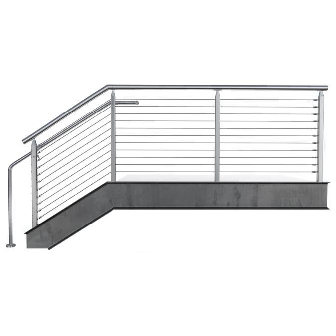 BIM objects - Free download! CUBE Stainless Steel Cable Railing System ...