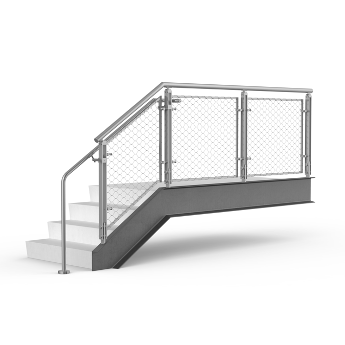 BIM objects - Free download! BLADE Stainless Steel CableNet Railing ...