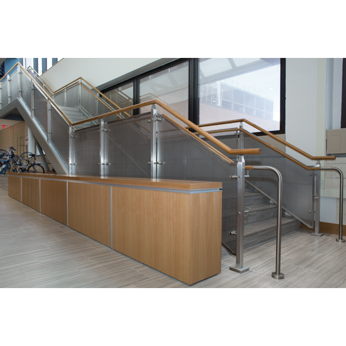 BIM objects - Free download! CUBE Stainless Steel Perf Metal Railing ...