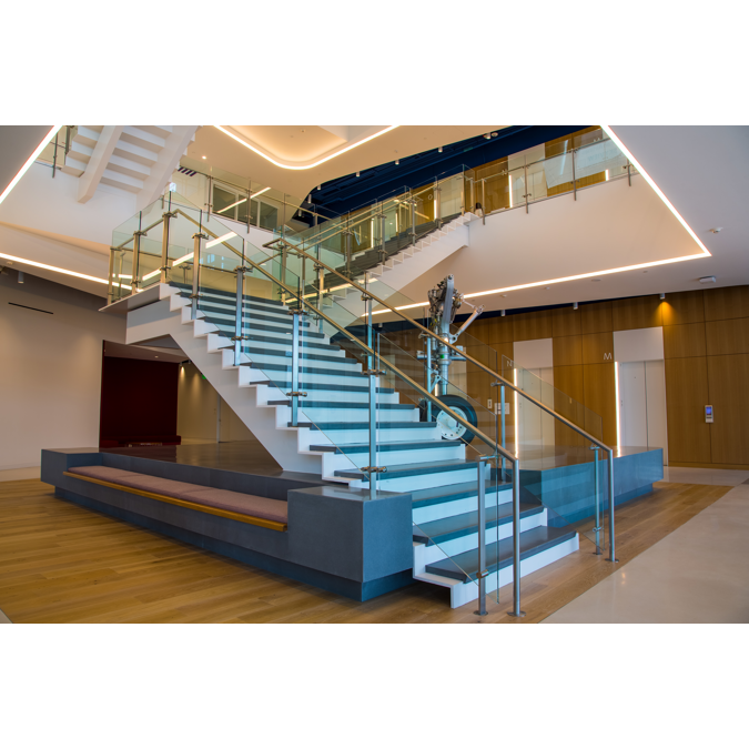 BIM objects - Free download! BEACON Stainless Steel Glass Railing ...