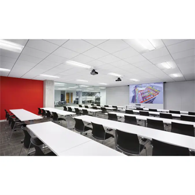 BIM objects - Free download! FluxGrid Recessed LED: 1x4 | BIMobject