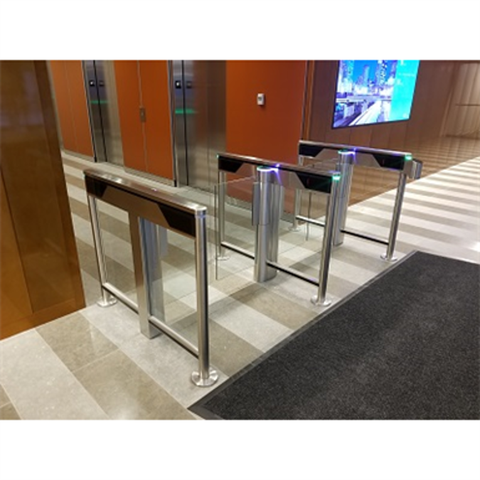 BIM objects - Free download! SlimLane 940 Access Control Speed Gate ...