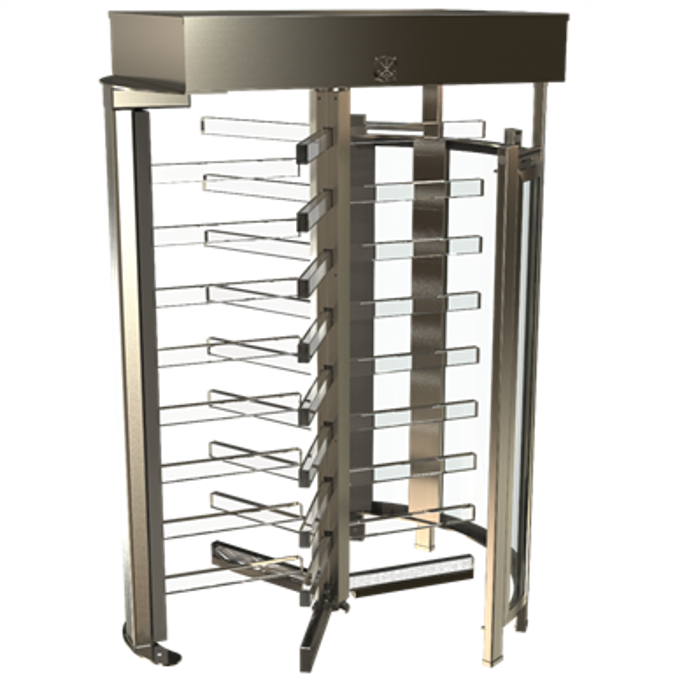 BIM objects - Free download! TRS 370P Full Height Turnstile - USA/CAN ...