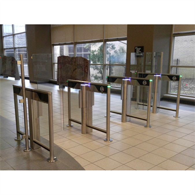 BIM objects - Free download! SlimLane 950 Access Control Speed Gate ...