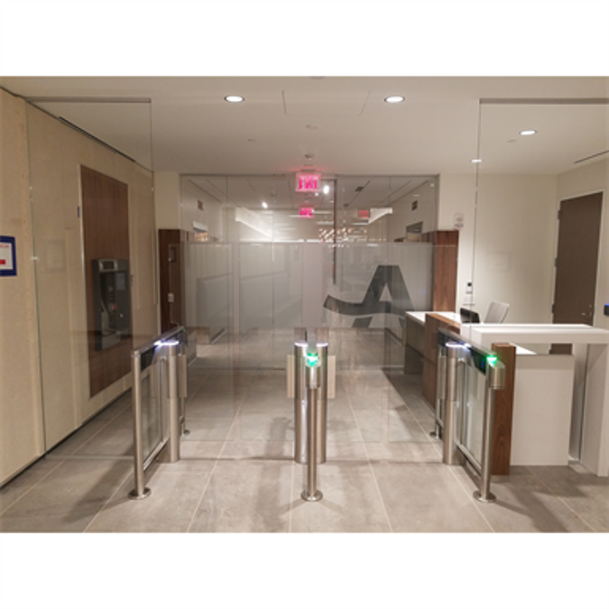 BIM objects - Free download! SlimLane 950 Access Control Speed Gate ...