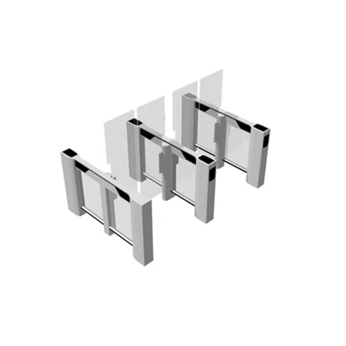 BIM objects - Free download! SlimLane 940 Access Control Speed Gate ...