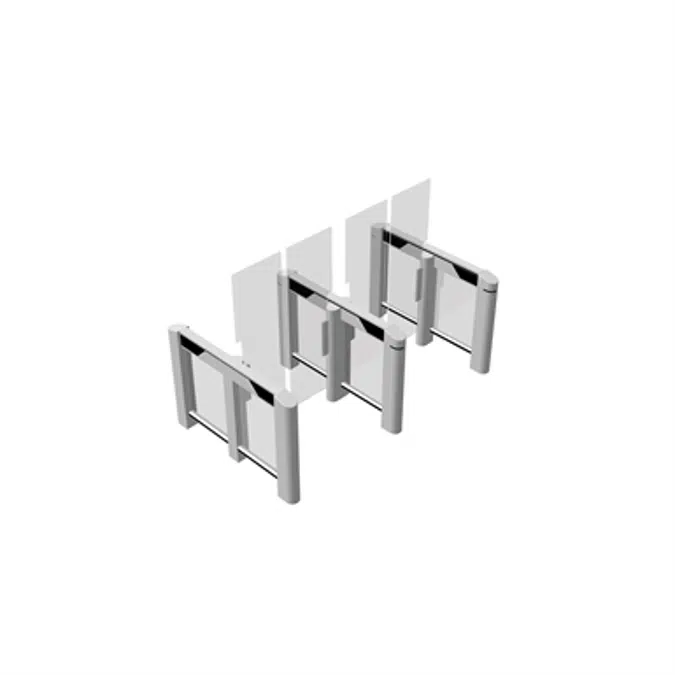 BIM objects - Free download! SlimLane 940 Access Control Speed Gate ...