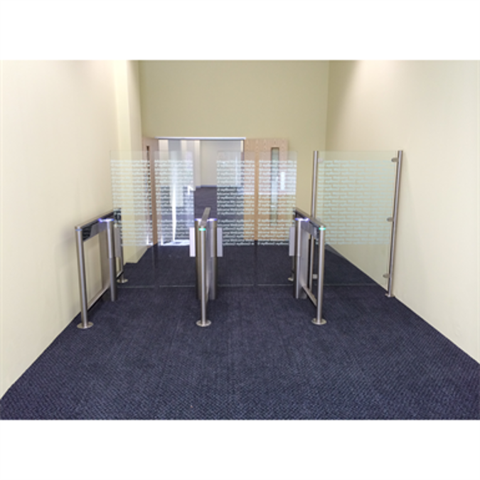 BIM objects - Free download! SlimLane 950 Access Control Speed Gate ...