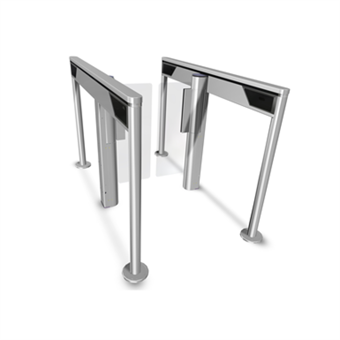 BIM objects - Free download! SlimLane 940 4 Lane Access Control Speed ...