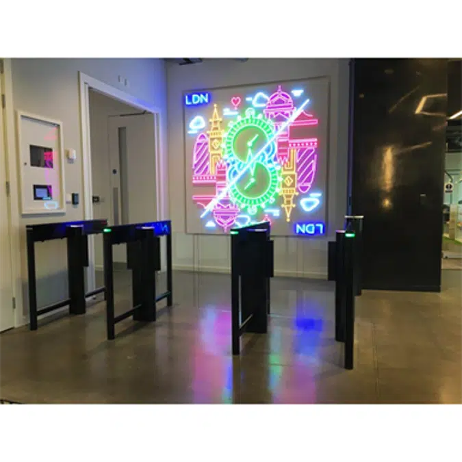 BIM objects - Free download! SlimLane 940 4 Lane Access Control Speed ...