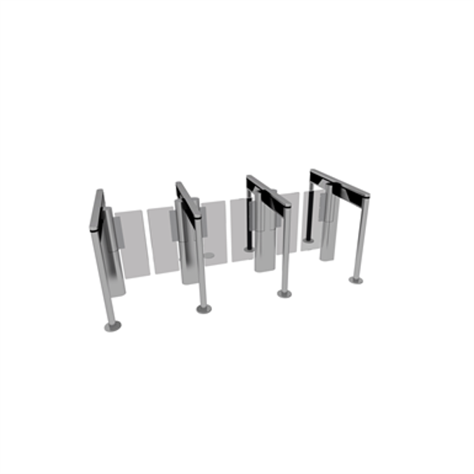 BIM objects - Free download! SlimLane 940 3 Lane Access Control Speed ...
