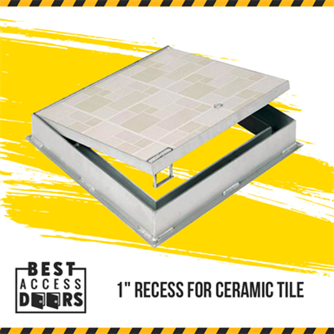 BIM objects - Free download! Hinged Floor Hatch Recessed for Ceramic ...