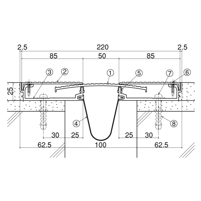BIM-objekt - Gratis nedladdning! Exp.J.C. ビルジョン 100-FX/アルミ 床と床タイプ クリアランス100mm | BIMobject