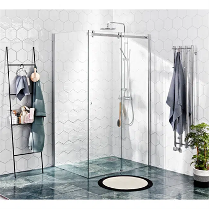 BIM objects - Free download! Aria Shower wall 120-130 | BIMobject