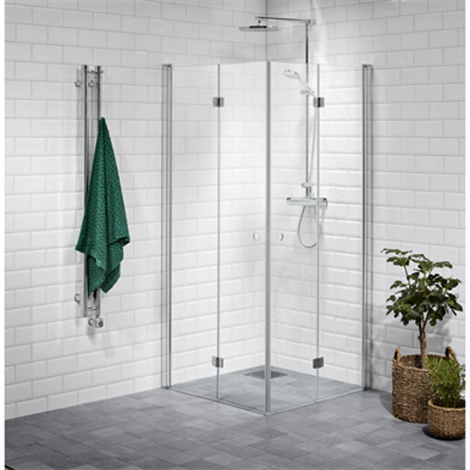 BIM objects - Free download! Lusso Shower walls, straight folding doors ...