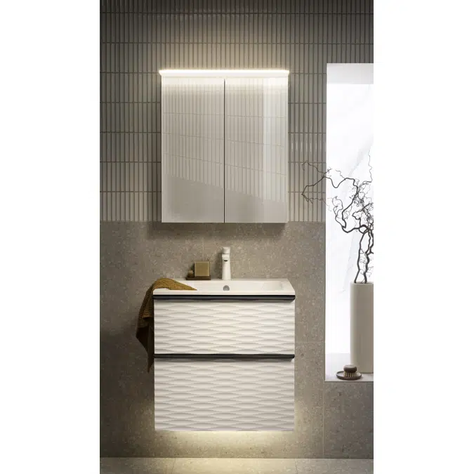 Objetos BIM - ¡Descarga gratis! Isella Aqua Wave Vanity Unit with ...