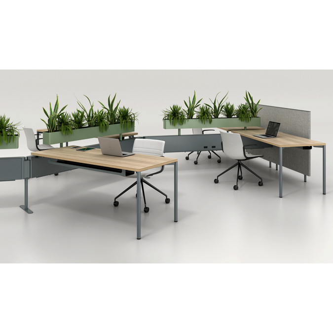 BIM objects - Free download! Edison Riser Desk | BIMobject