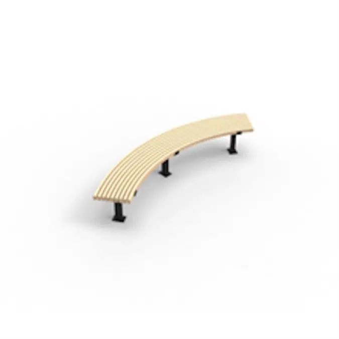 BIM objects - Free download! Luma bench - radius 430 cm | BIMobject