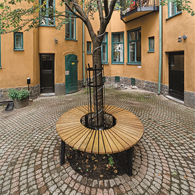 BIM objects - Free download! Orm, circular bench | BIMobject