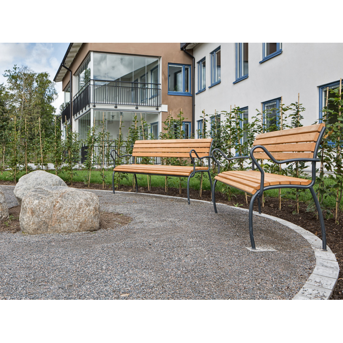 Objetos BIM - ¡Descarga gratis! Access park bench | BIMobject