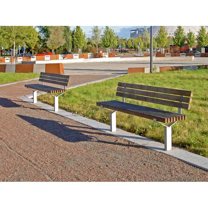 BIM objects - Free download! Luma park bench 180 cm | BIMobject