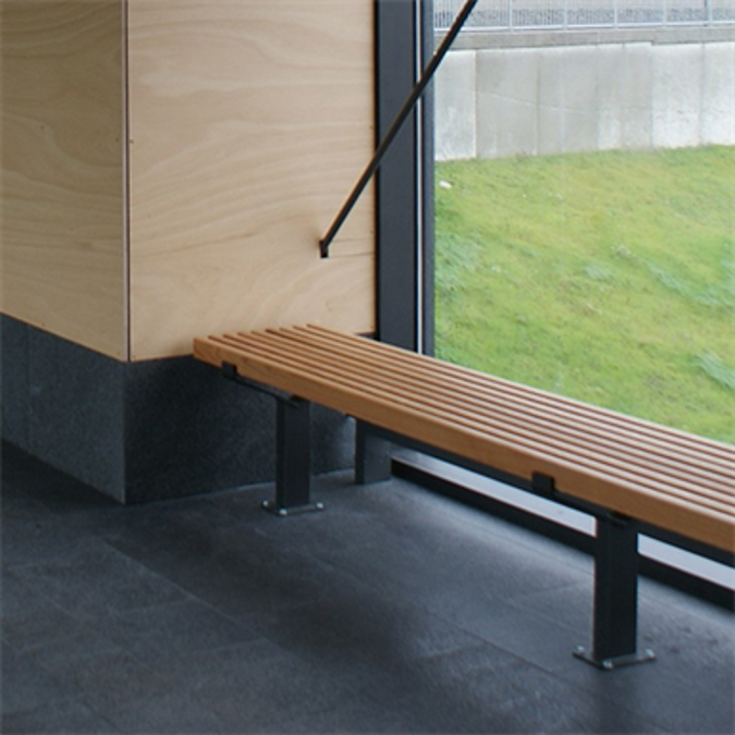 BIM objects - Free download! Luma, bench 260 cm. | BIMobject